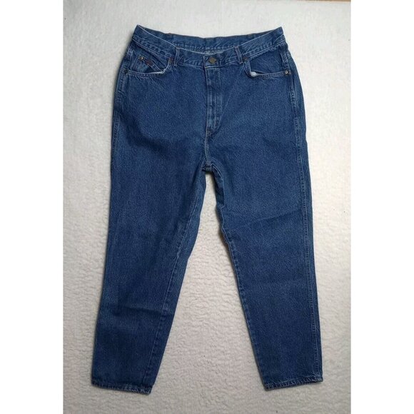 chic | Jeans | Vintage 8s Chic Dark Blue High Rise Mom Jeans Sz 22w ...